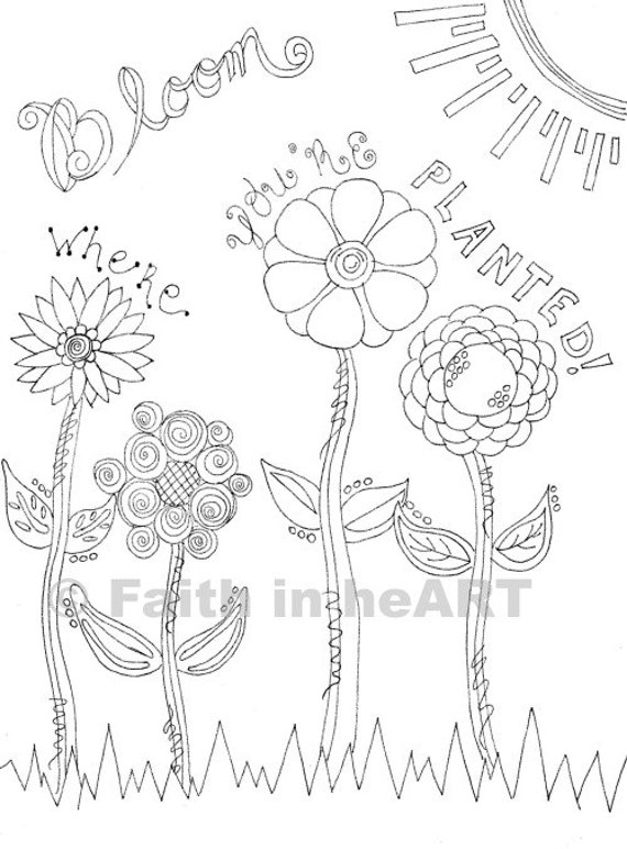 Bloom Where You're Planted Printable - Etsy