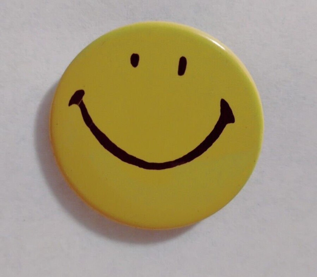 5x 1970's Original Smiley Pins 1.5 Home Decor Art Print Original Mens ...