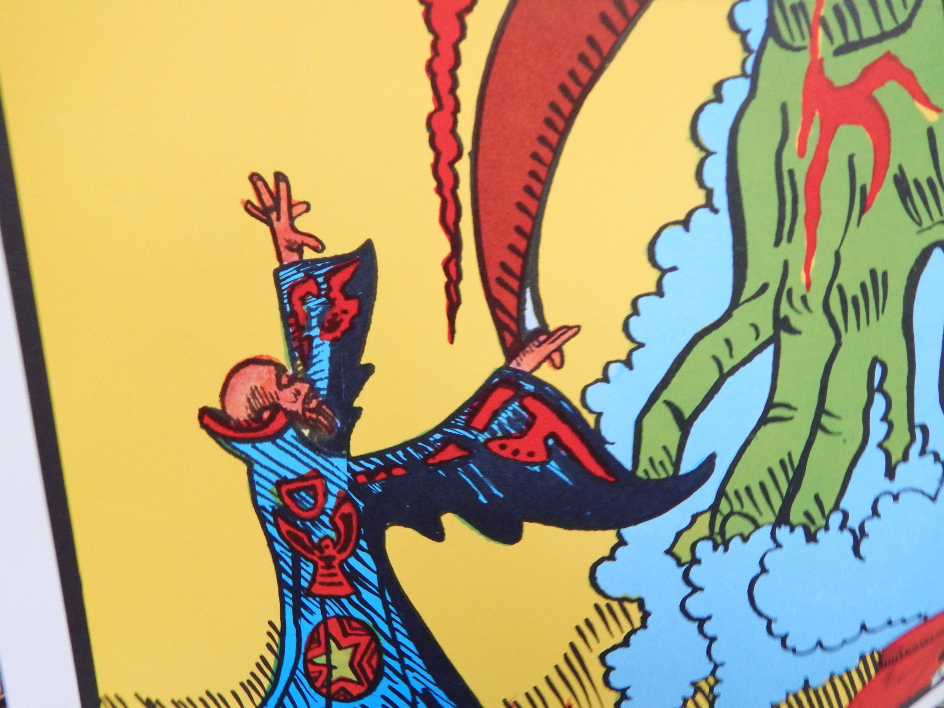 Vintage NOS Original 1970s Psychedelic Wizard Summoning Beast - Etsy