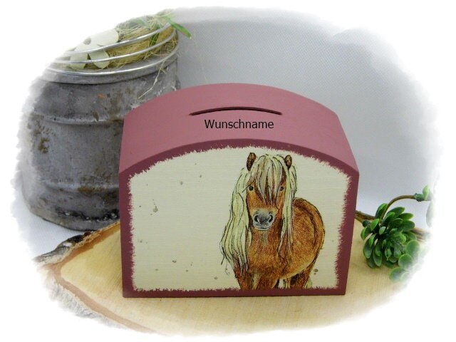 Spardose mit Pferd und Namen Kinderspardose Mädchen Junge | Etsy