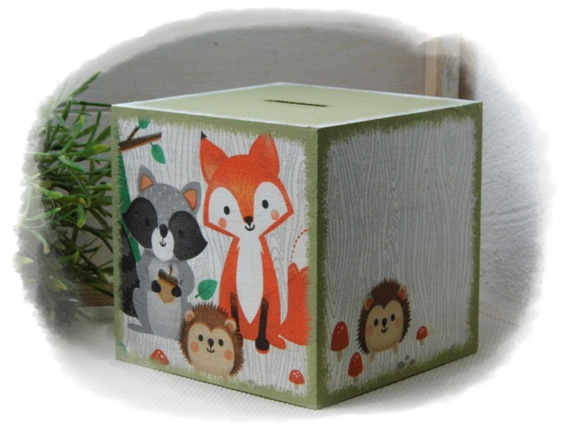 XL Spardose mit Namen Kinderspardose Waldtiere Sparbox | Etsy