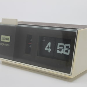 Fully Refurbished, USA Built Edison Flip-alarm-clock, Very Seventies ...