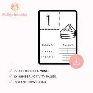 Numbers 1-10 Activity Pack | Preschool Learning Pages (instant Download ...