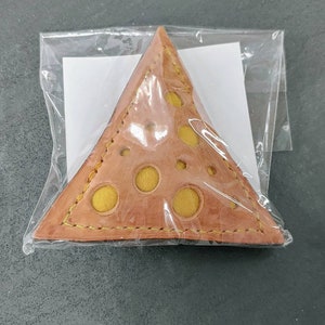 The Big Cheese Leather Pincushion Triangle Medium - Etsy