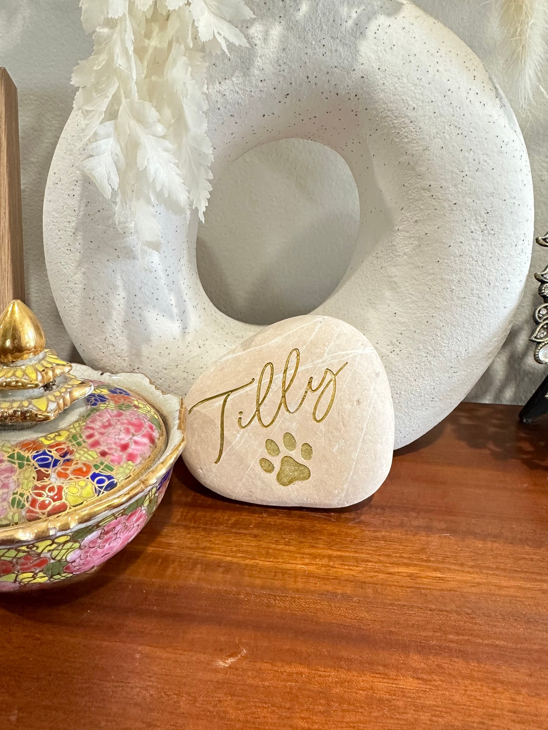 Engraved River Rock. Personalised Pet Memorial . Cat Memorial . Garden ...