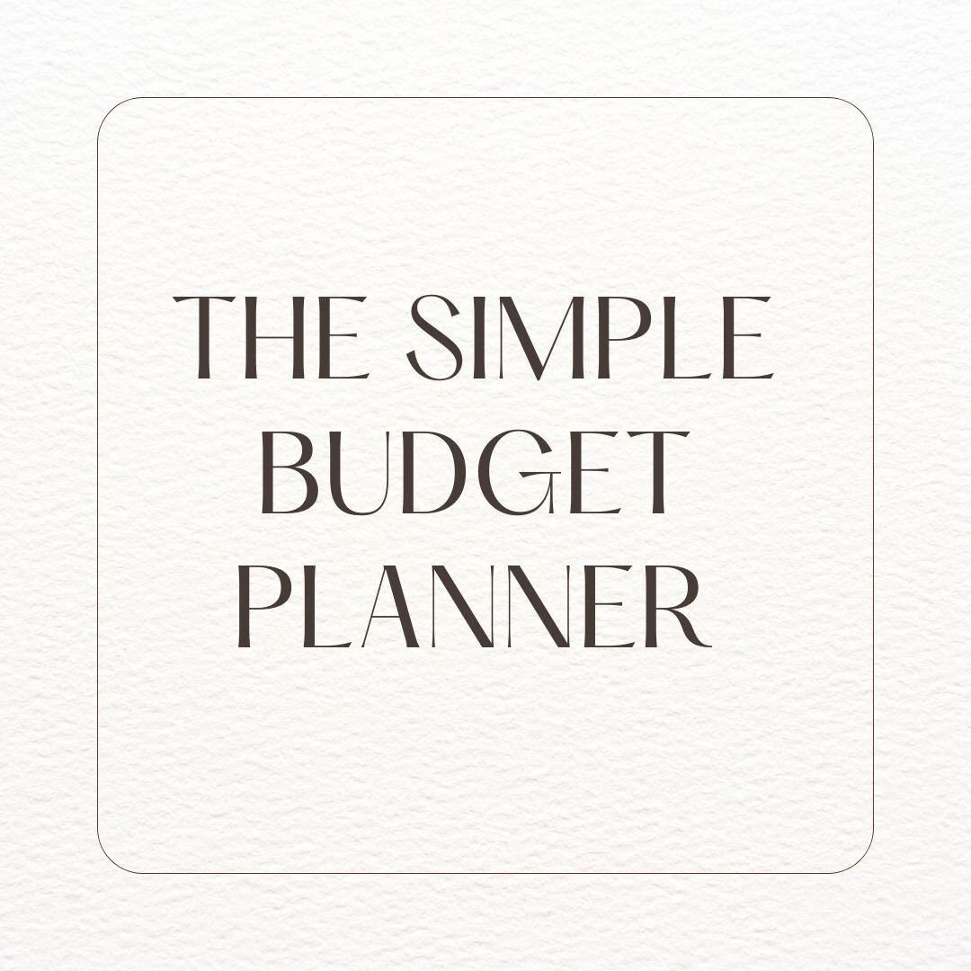 Monthly Printable Budget Planner SIMPLE VERSION - Etsy