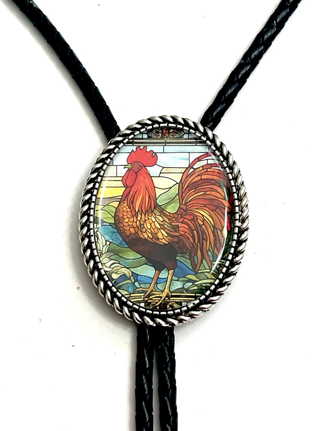 ROOSTER Bolo Tie - Personalized Cord Color ,length , and Tips - Etsy