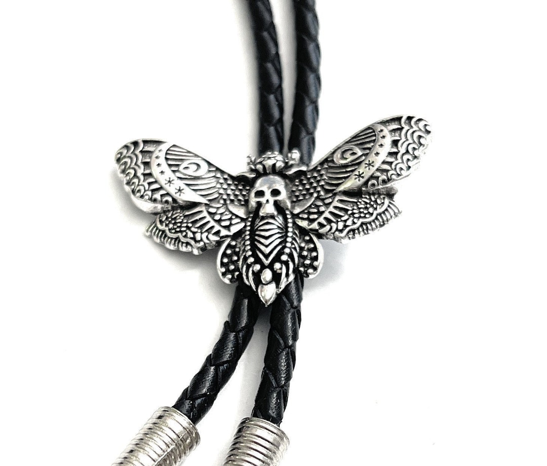 Deaths Head Moth Bolo Tie - Personalized Cord Color , Length , and Tips ...