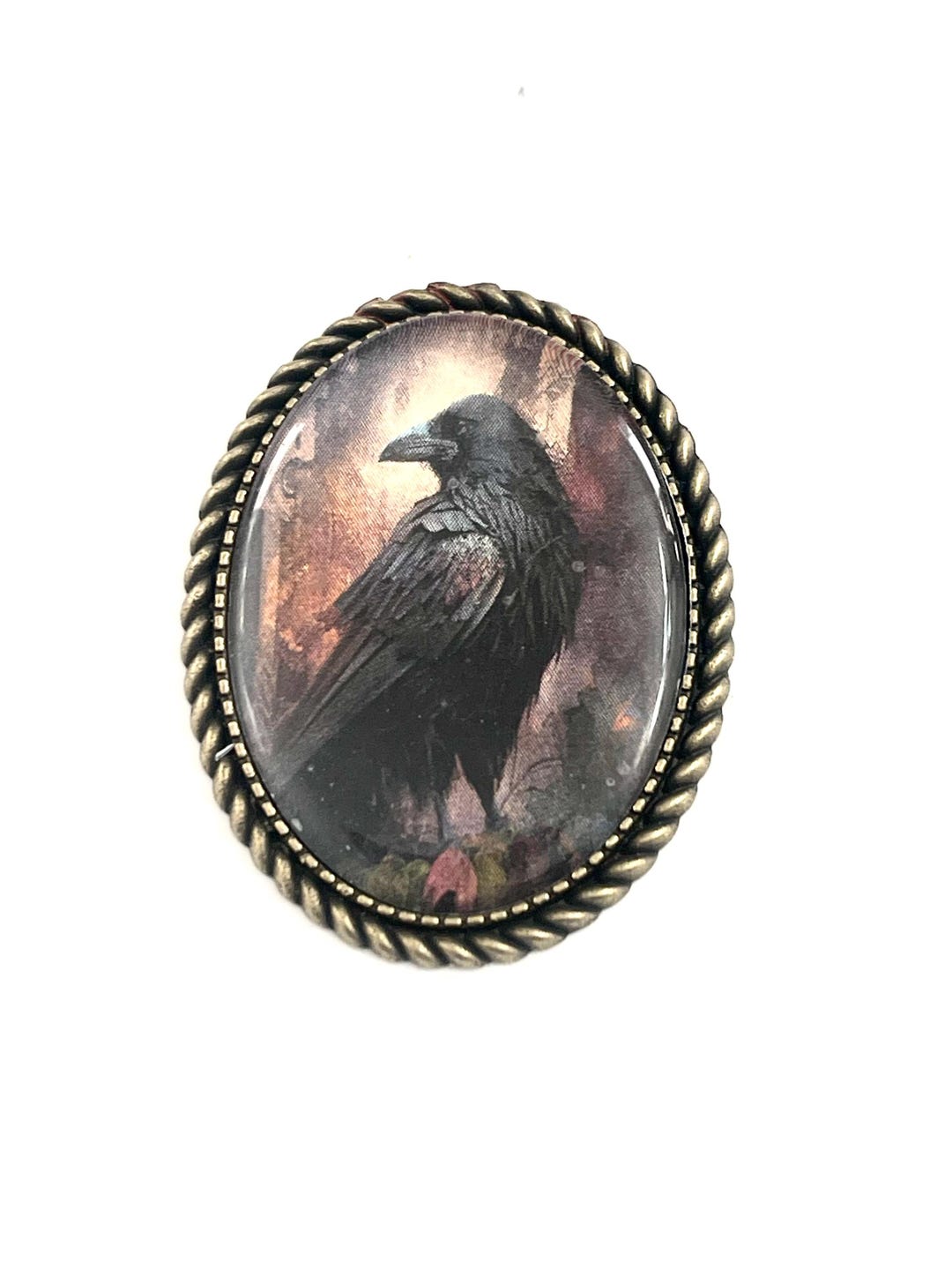 Raven Crow Brooch / Tack Pin - Etsy