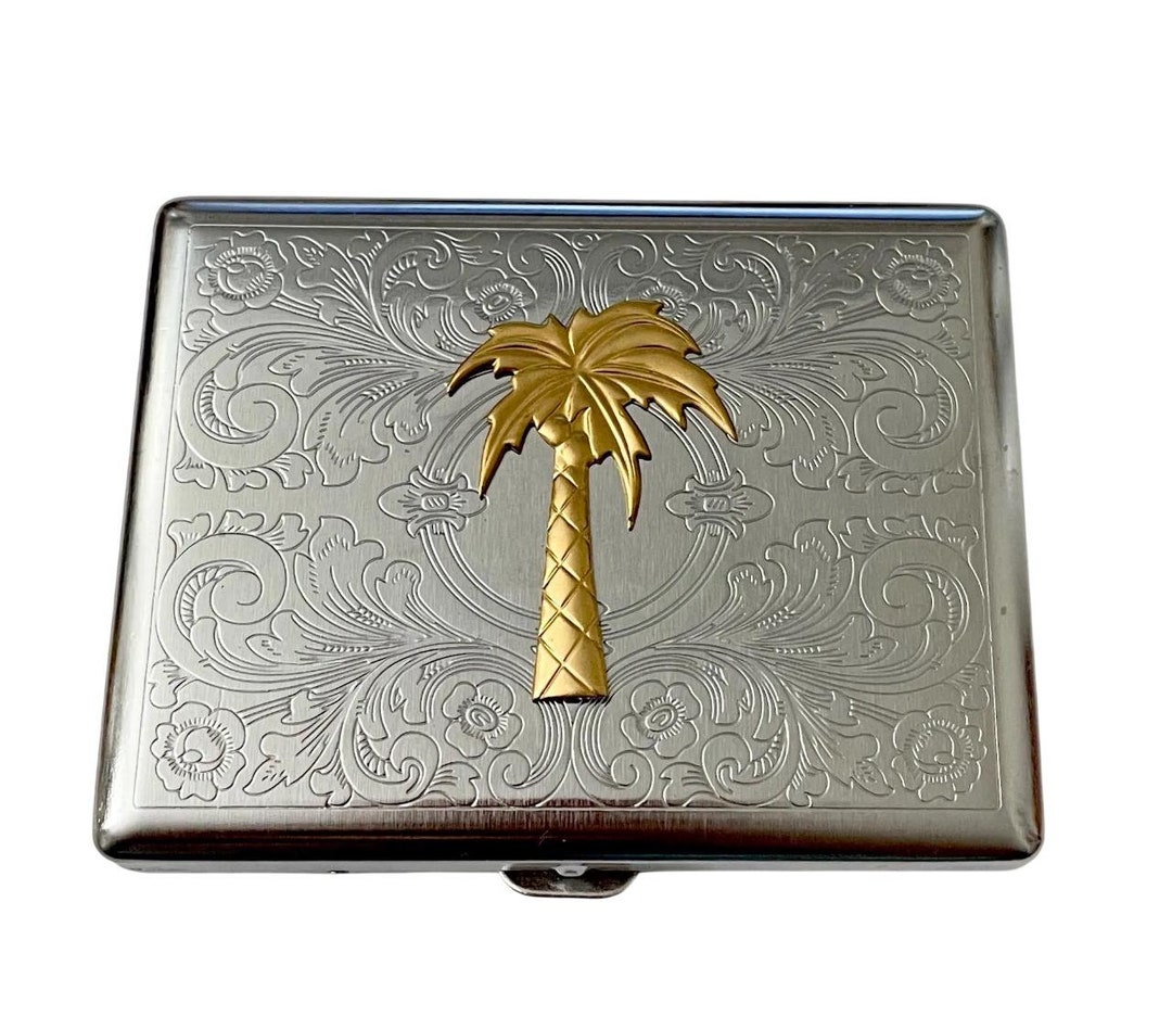 PALM TREE Cigarette Case Business Card ID Holder /T23 - Etsy