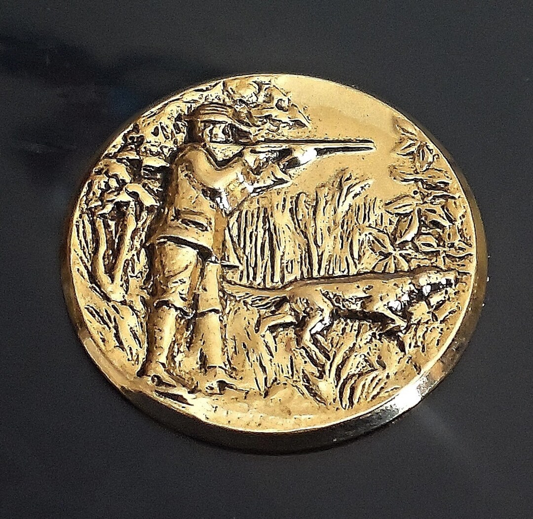 Brass Stamping HUNTING HUNTER Lapel Pin Tack Pin /P102 - Etsy
