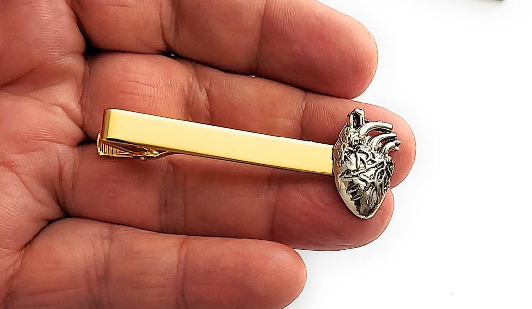 Heart Tie Clip Tie Bar / US1 - Etsy