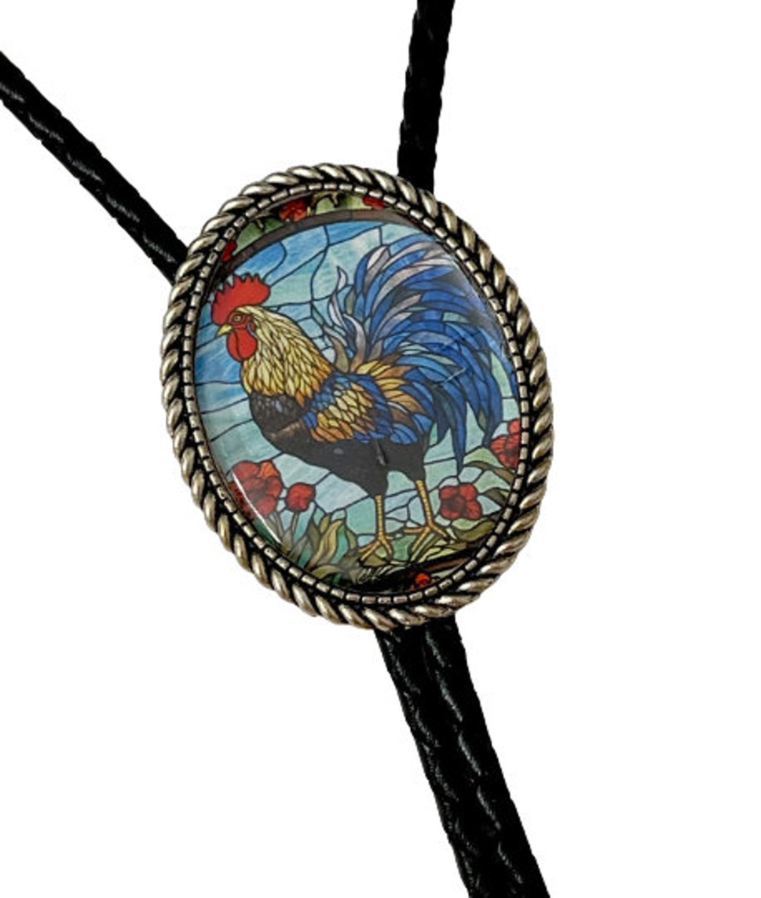 Rooster Bolo Tie Personalized Cord Color ,length , and Tips - Etsy