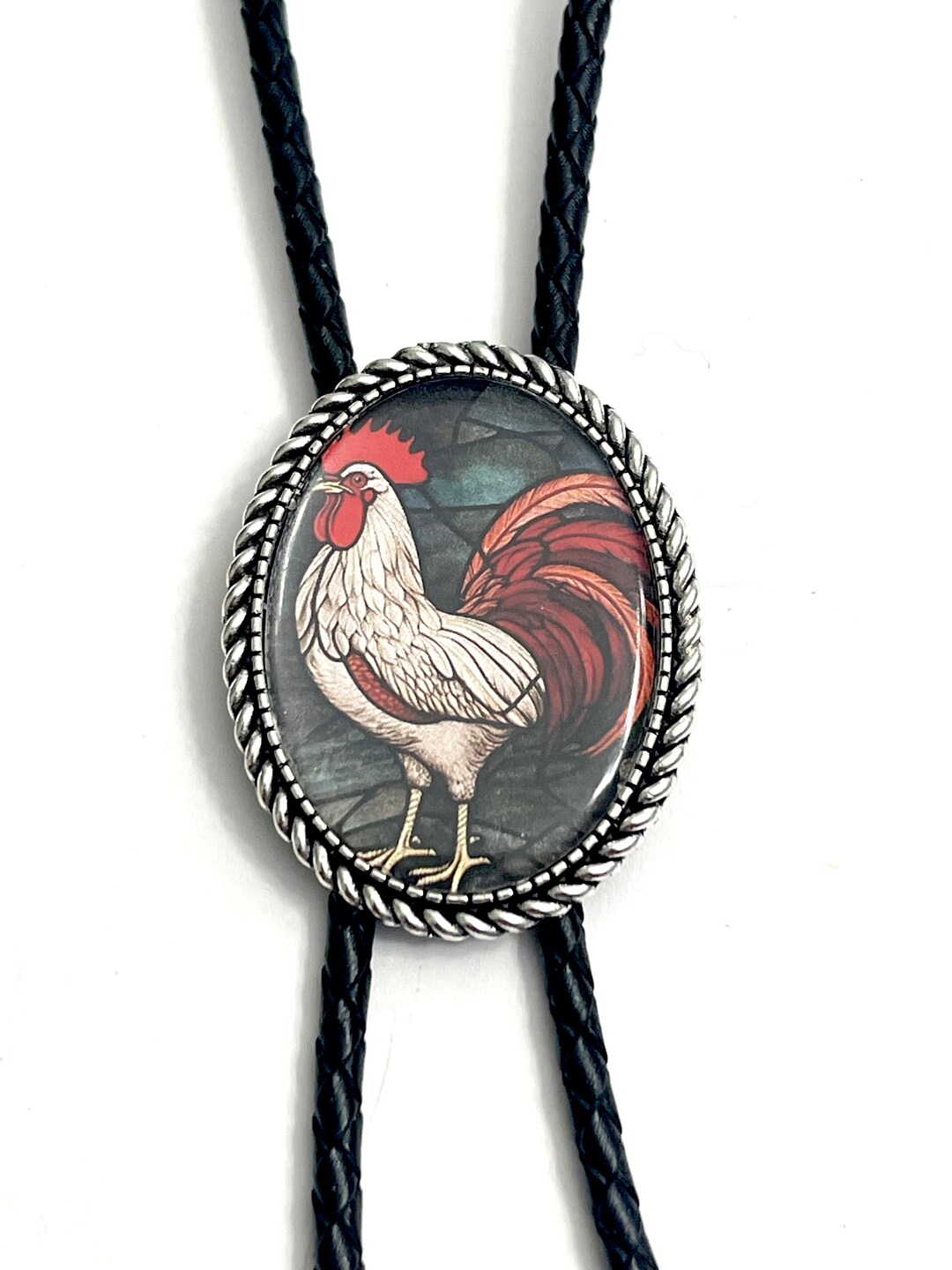 Rooster Bolo Tie - Personalized Cord Color , Length , and Tips /pic1 - Etsy