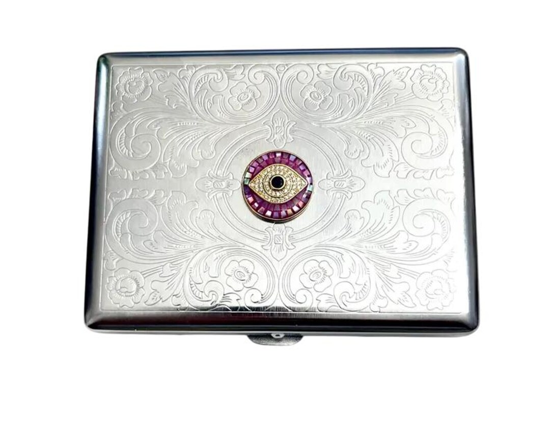 Amazing Victorian Style Crystal Gold-filled Evil Eye Stainless Steel ...