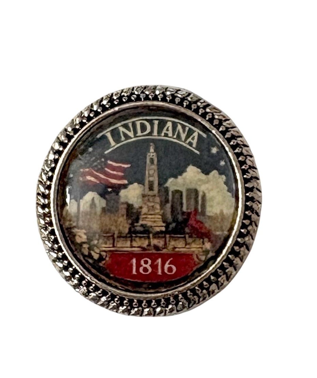 Indiana US State Brooch / Tack Pin Rustic Vintage Sign Picture /NS - Etsy