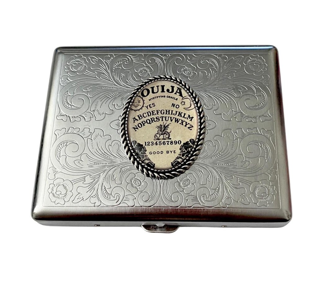 Stainless Steel Unique Ouija Board Cigarette Case Business Card ID ...