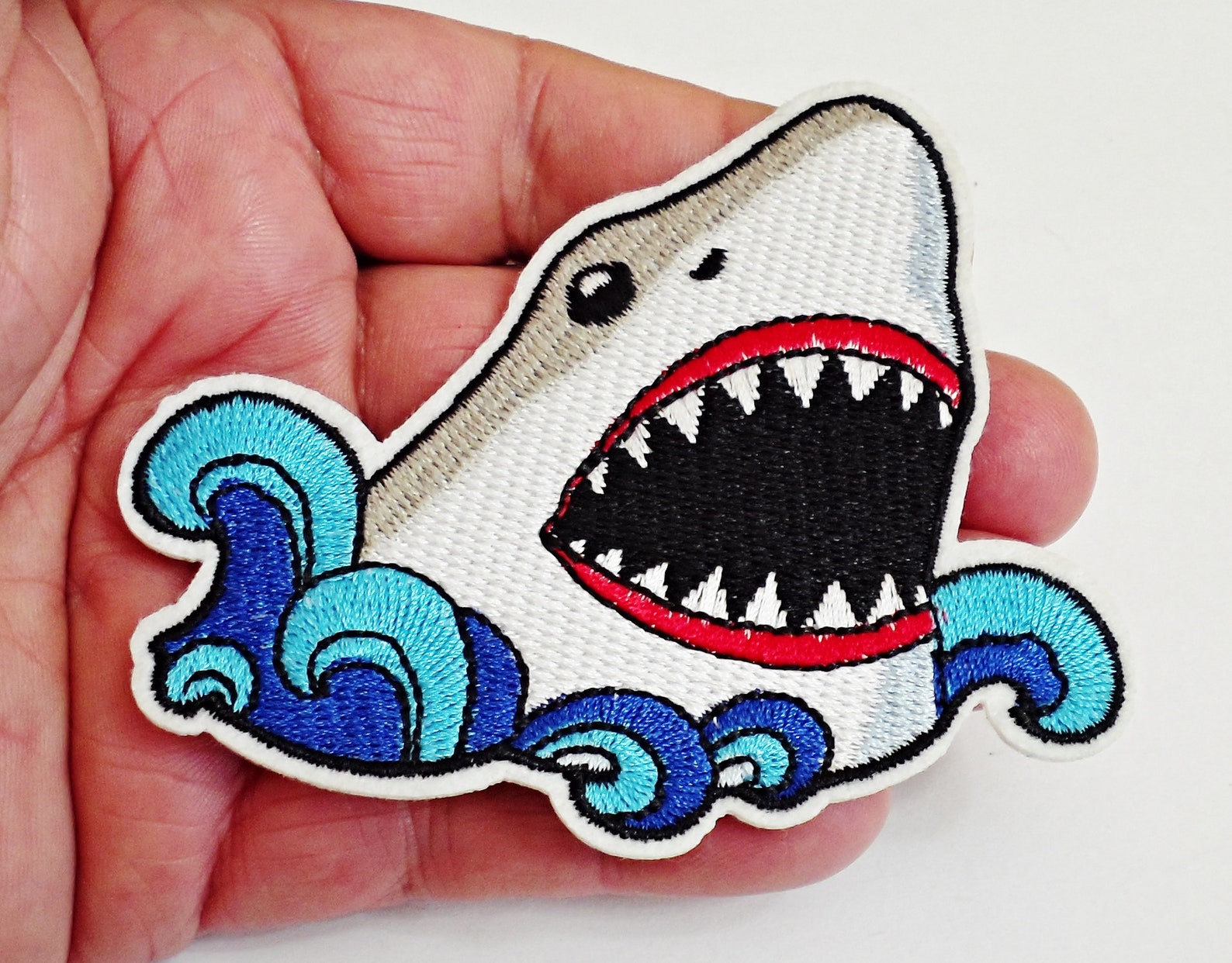 Shark Patch Iron On Patch Embroidered Patch Jacket Patch | Etsy