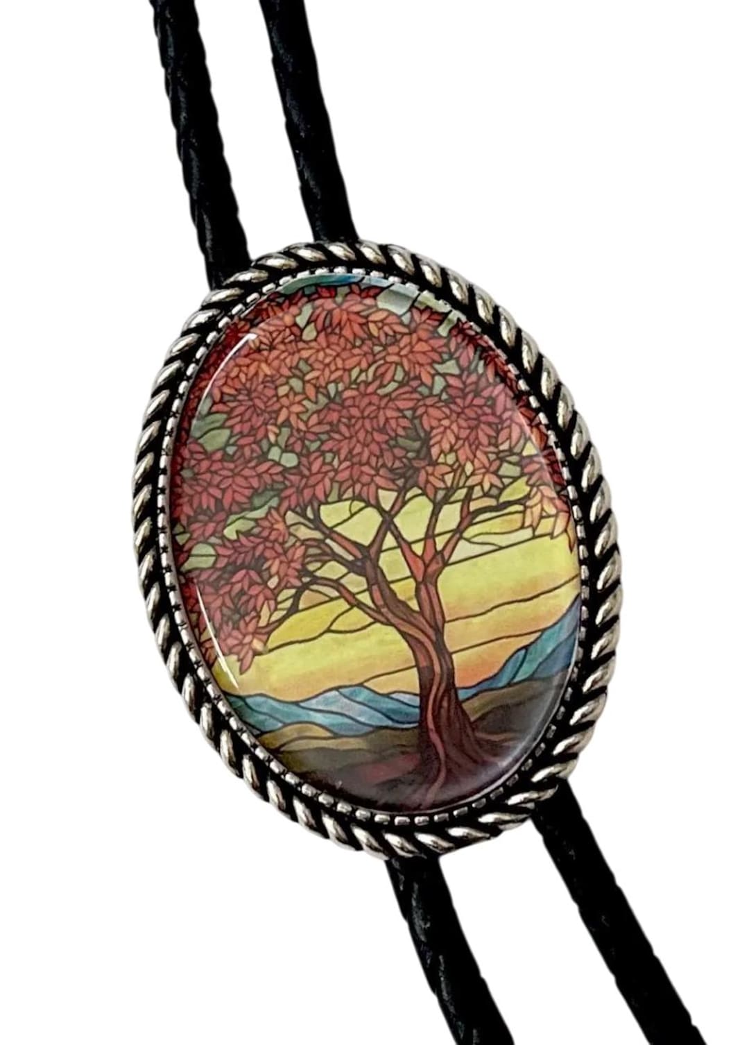 Fall Tree Bolo Tie - Personalized Cord Color ,length , and Tips /FL5 - Etsy