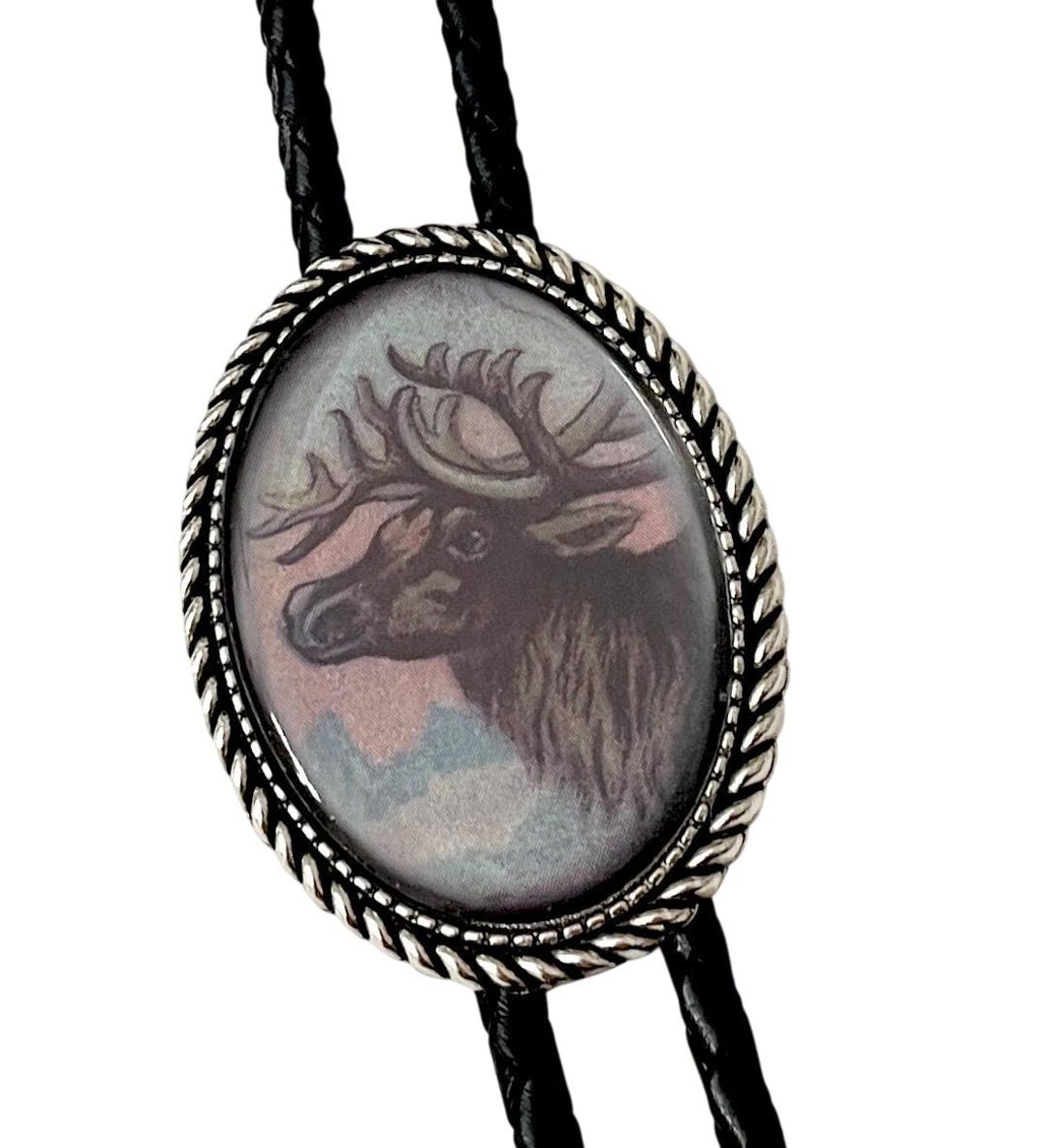Moose Bolo Tie - Personalized Cord Color , Length , and Tips /A11 - Etsy