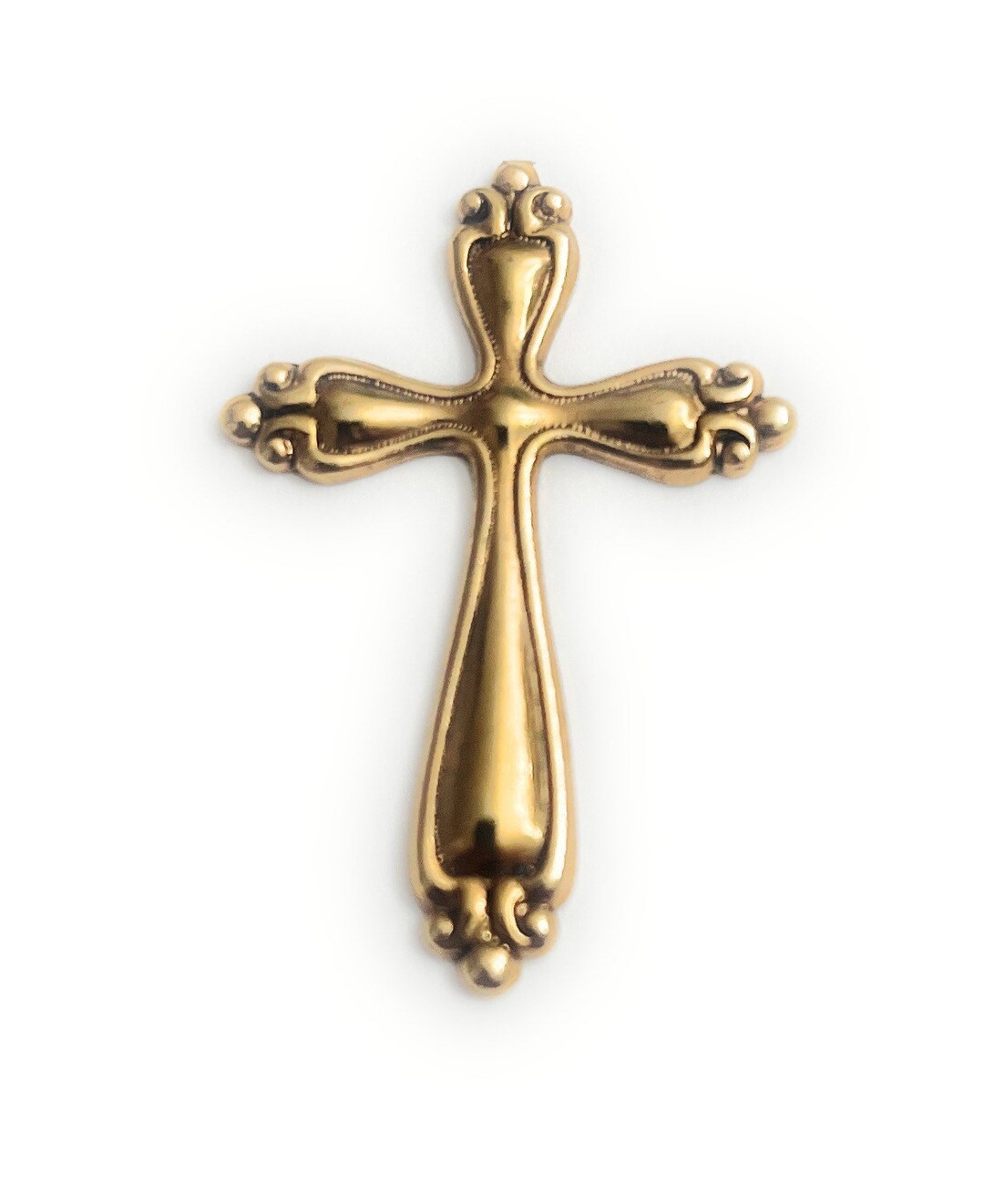 Amazing Brass Stamping Cross Lapel Pin Tack Pin / P29 - Etsy