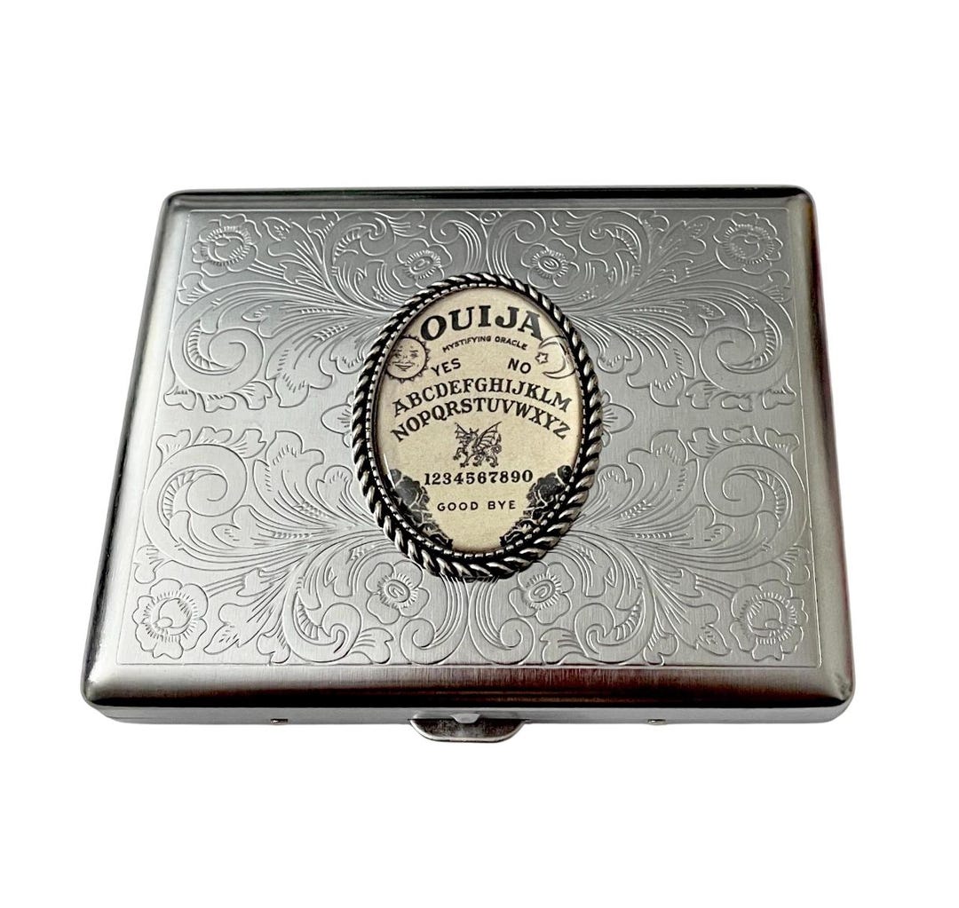 Stainless Steel Unique Ouija Board Cigarette Case Business Card ID ...