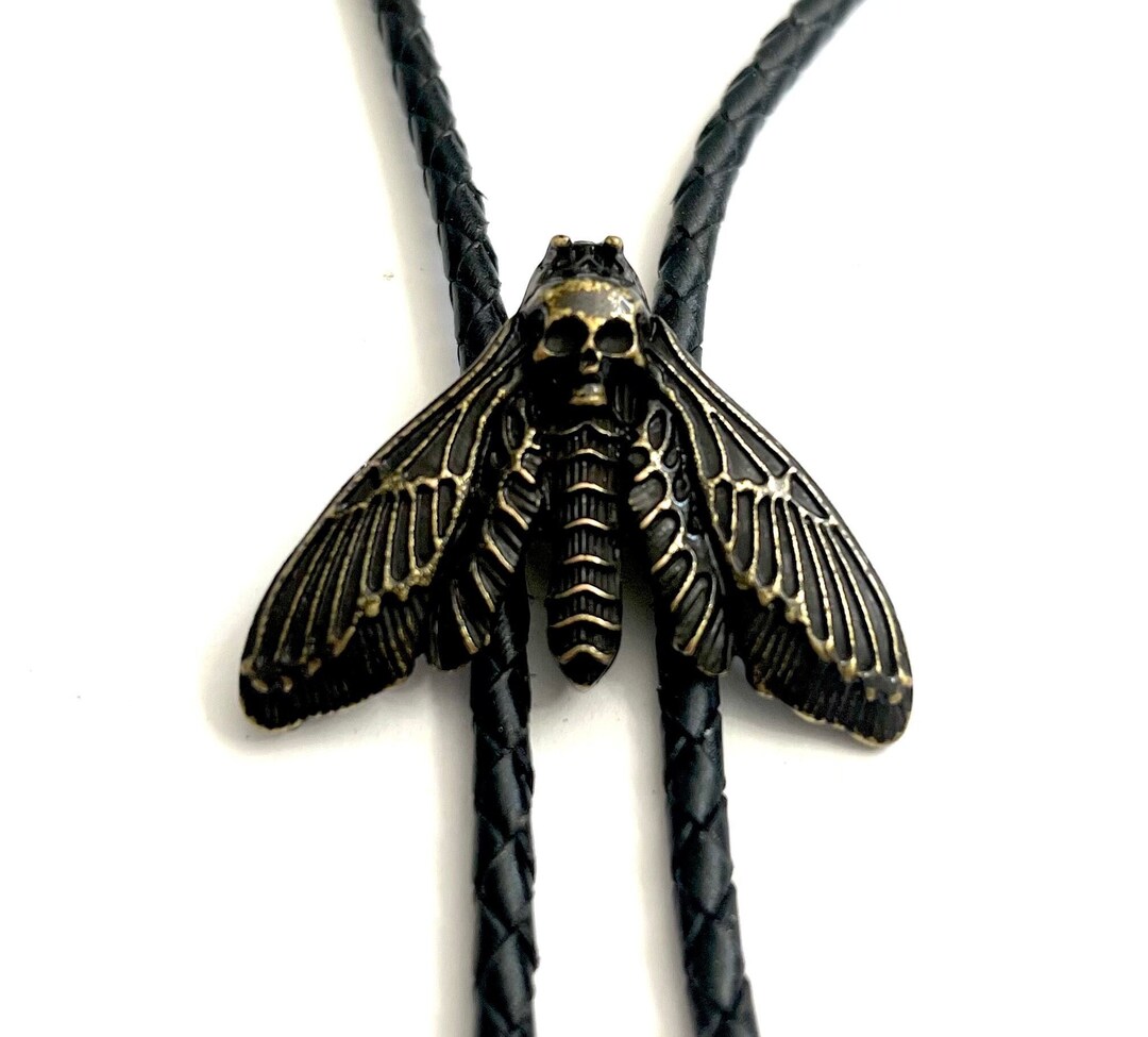 Handmade Amazing Deaths Head Moth Bolo Tie Personalized Cord - Etsy