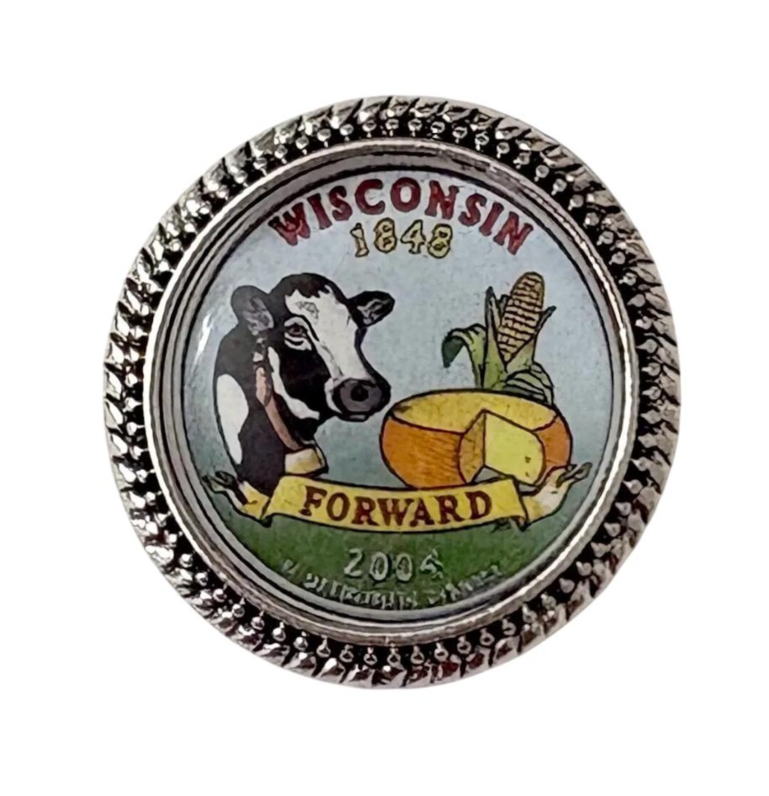 Wisconsin US State Brooch / Tack Pin /ST02 - Etsy