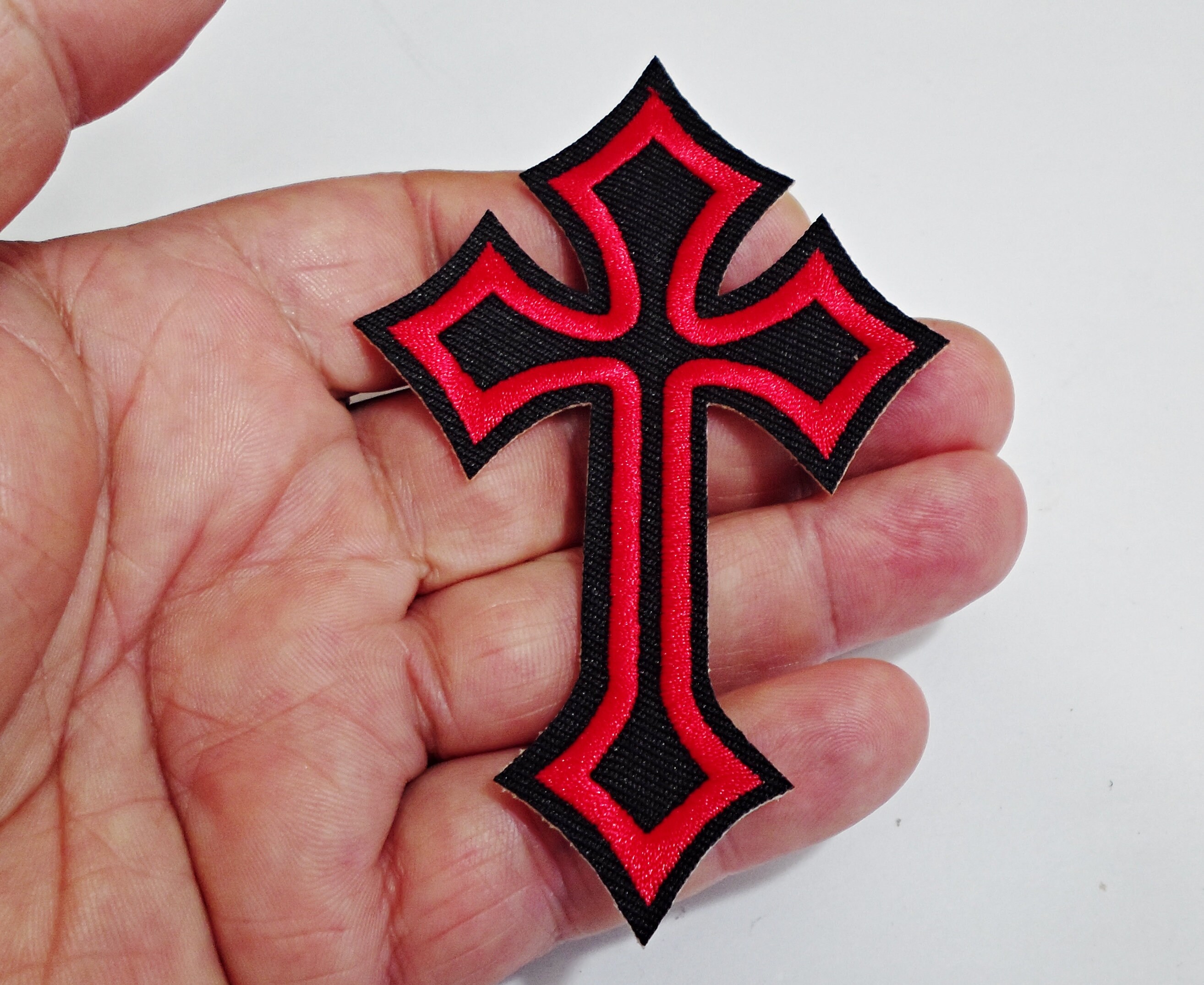 Cross Patch Iron On Patch Bordado Patch Chaqueta Parche Ropa | Etsy