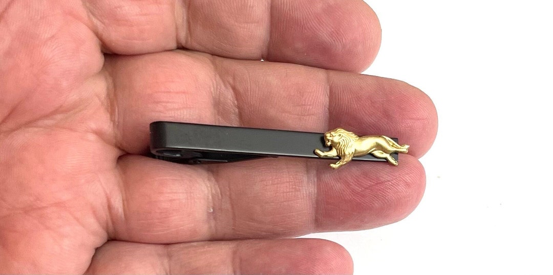 Lion Black Tie Clip Tie Bar /P41 - Etsy