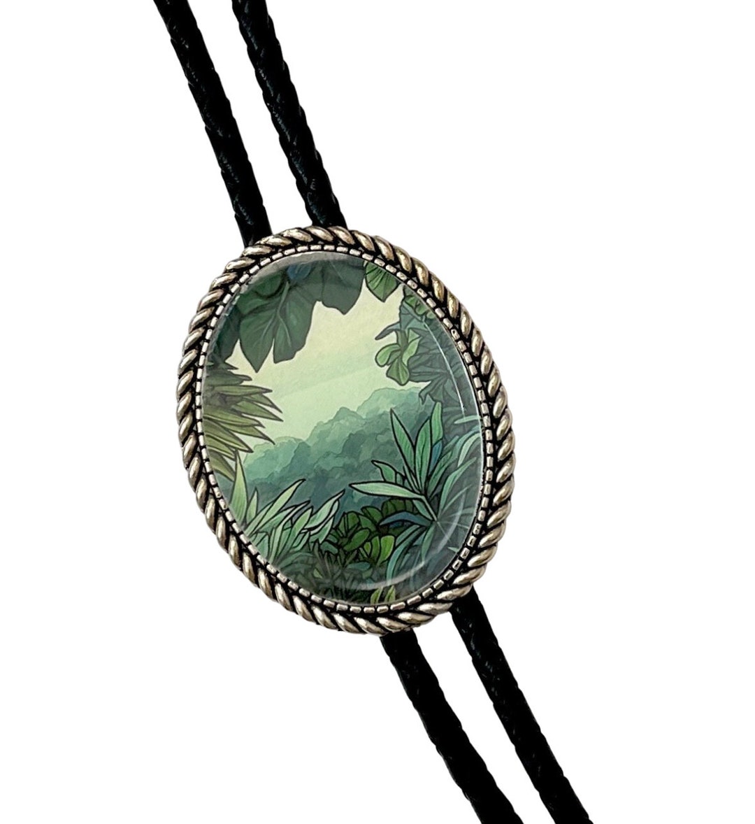 MOUNTAIN SCENERY Bolo Tie - Personalized Cord Color ,length , and Tips ...