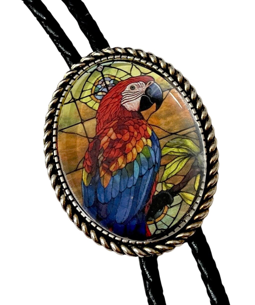 Parrot Bird Bolo Tie - Personalized Cord Color ,length , and Tips /B1 ...