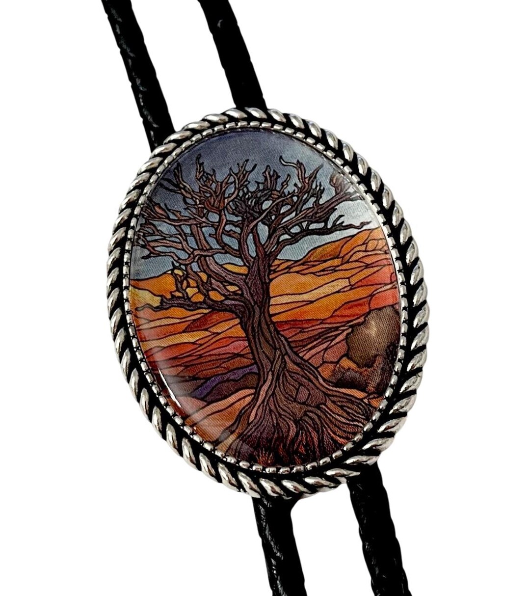 Tree Bolo Tie - Personalized Cord Color ,length , and Tips /FL10 - Etsy