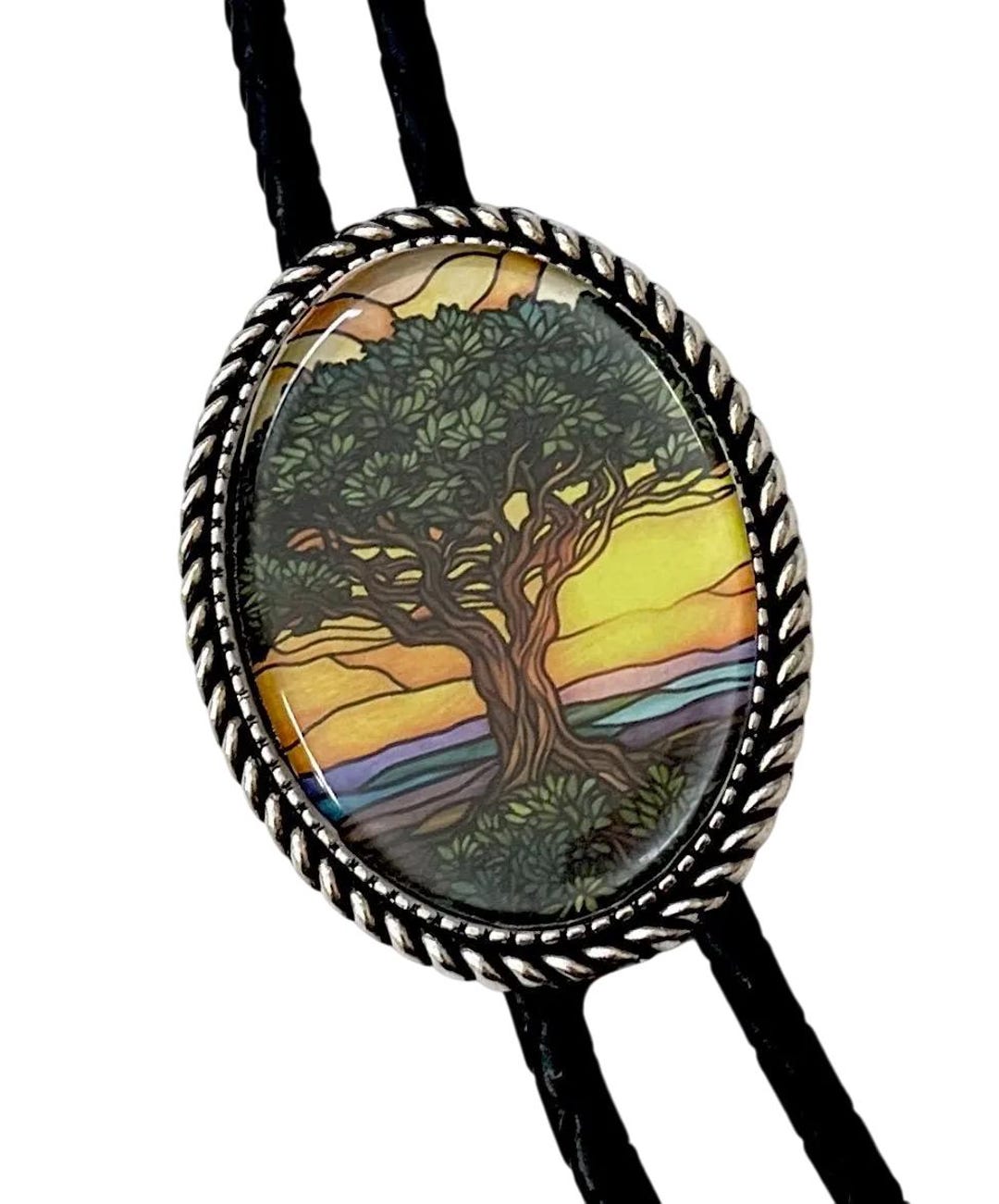 Tree Bolo Tie - Personalized Cord Color ,length , and Tips /FL5 - Etsy