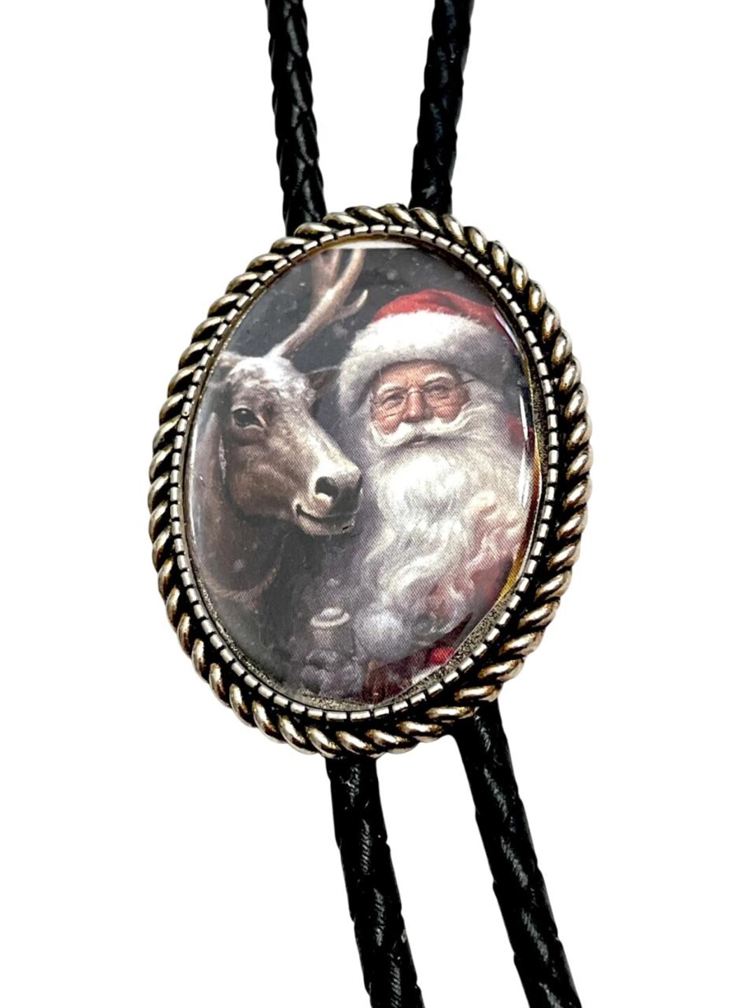 Christmas Santa Bolo Tie - Personalized Cord Color ,length , and Tips ...