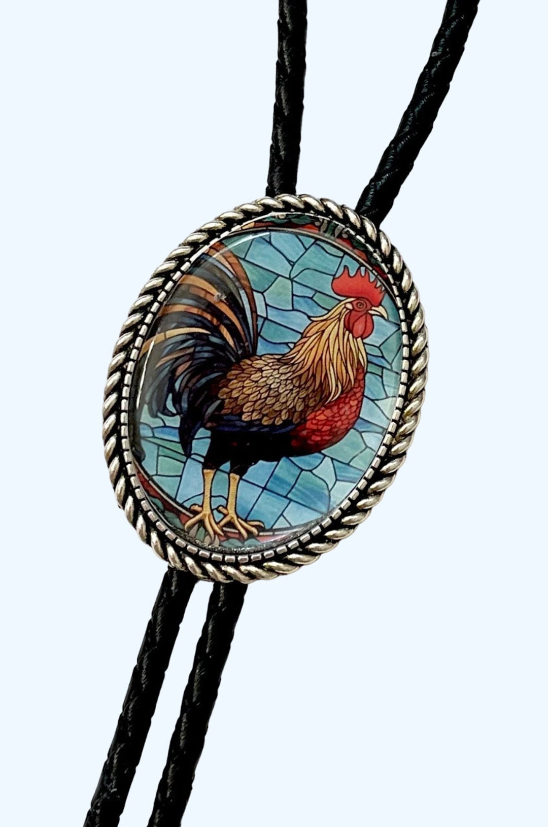 ROOSTER Bolo Tie Personalized Cord Color ,length , and Tips - Etsy