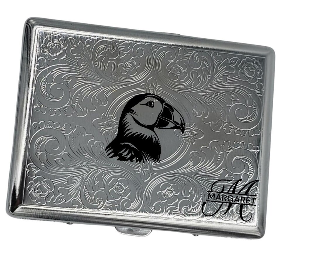 TUFTED PUFFIN Customized Personalized Stainless Steel Monogram Name ...