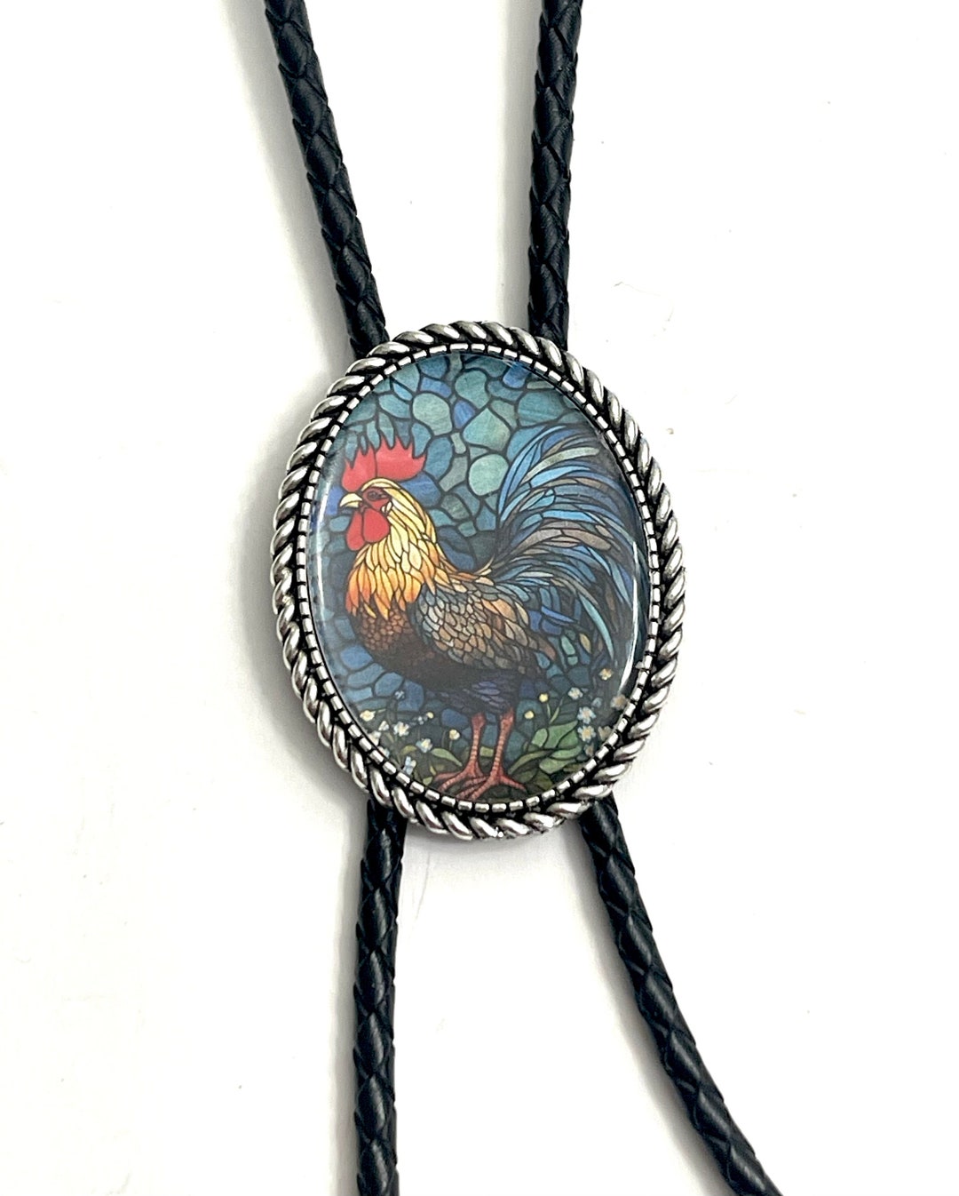 Rooster Bolo Tie Personalized Cord Color ,length , and Tips - Etsy