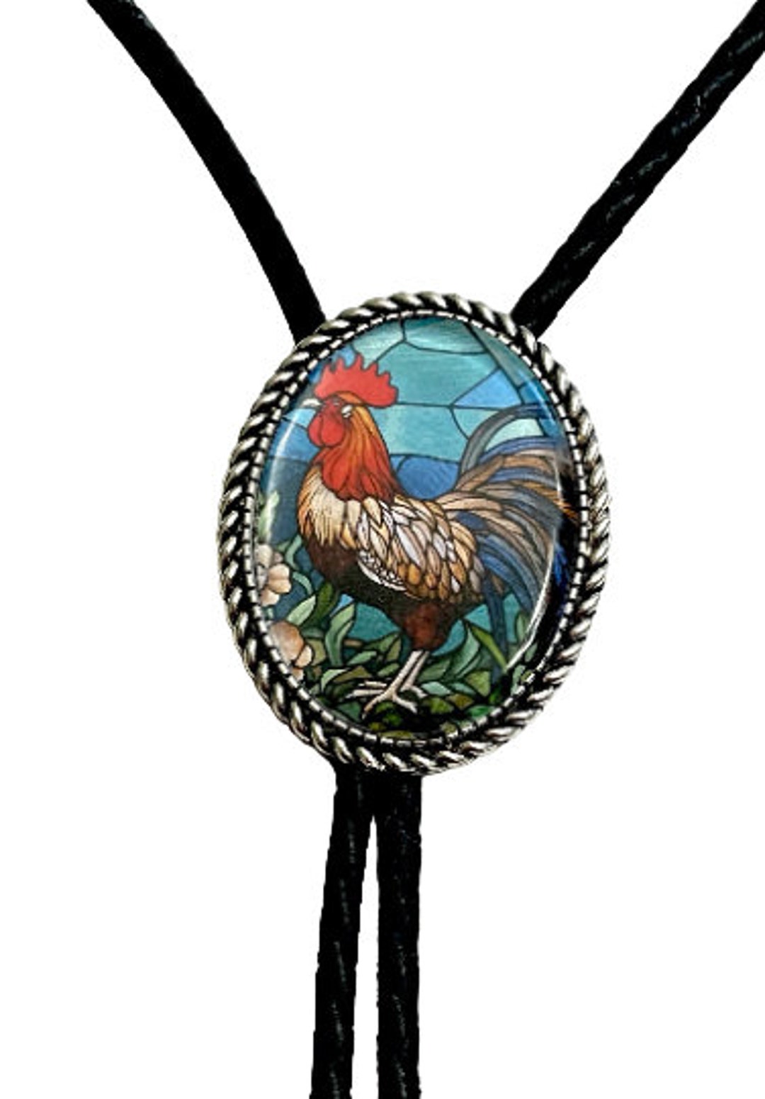 Rooster Bolo Tie - Personalized Cord Color , Length , and Tips /pic1 - Etsy