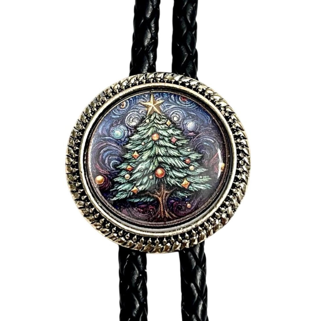 Christmas Tree Bolo Tie - Personalized Cord Color ,length , and Tips - Etsy