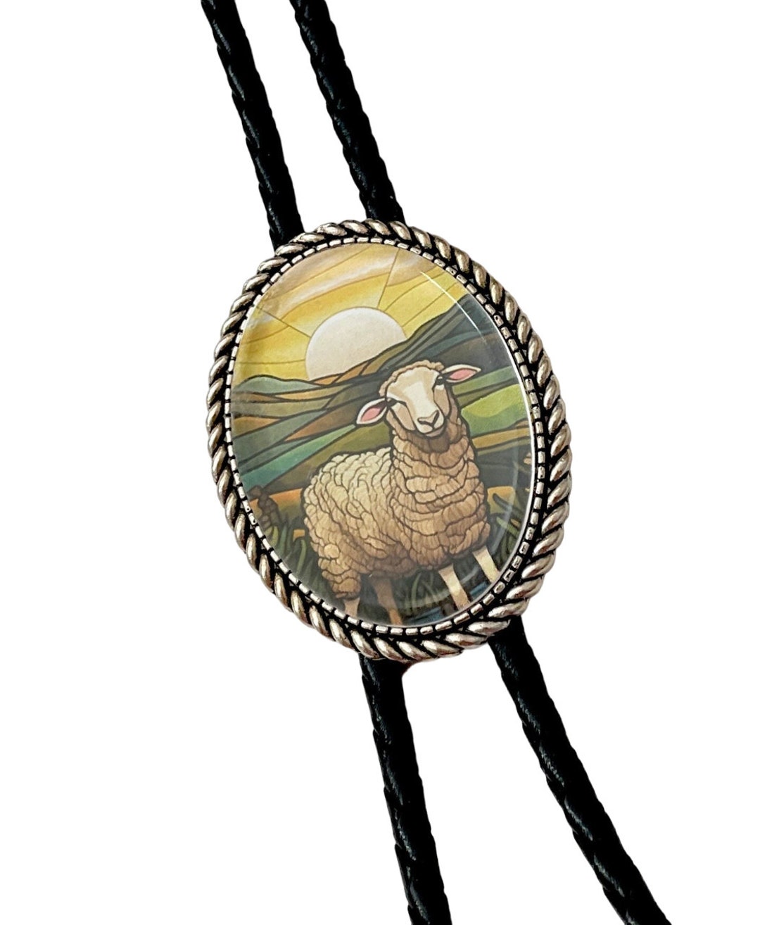Sheep Bolo Tie - Personalized Cord Color ,length , and Tips /A05 - Etsy