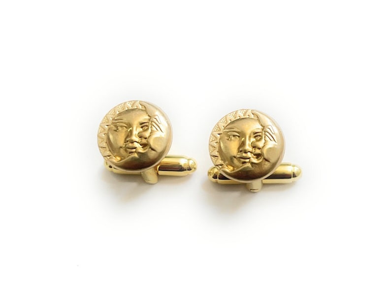 Celestial Sun and Moon Cufflinks /P04 - Etsy