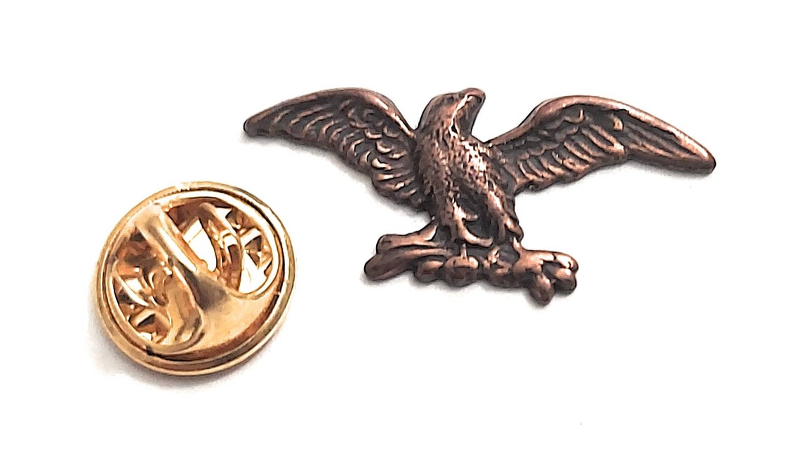 AMERICAN EAGLE Bronze Color Lapel Pin Tack Pin / P28 - Etsy