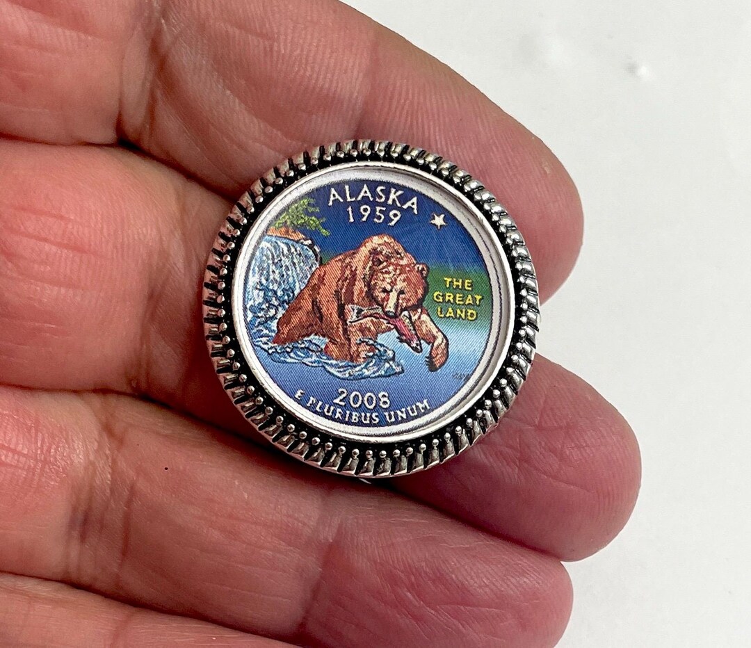 ALASKA 1959 US State Brooch / Tack Pin /ST01 - Etsy