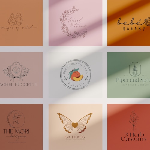 Custom Hand Drawn Line Art Logo Design Natural Minimalist - Etsy