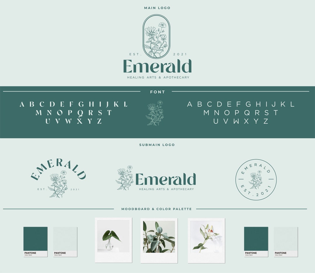 Custom Logo, Branding Kit, Branding Package, Small Business, Boho Logo ...