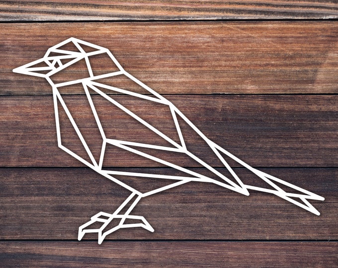 Geometric Origami Bird Outline Decal Sticker / Adventure Wildlife Decal ...