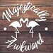 Pink Flamingo Majestically Awkward Vinyl Cup Car Window Decal ...