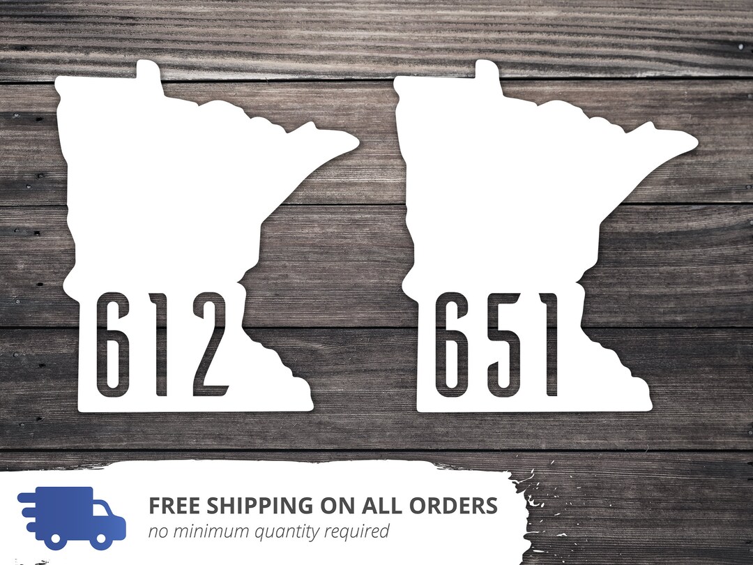 Minnesota State Decal / Minnesota Area Code Car Decal / Minnesota ...