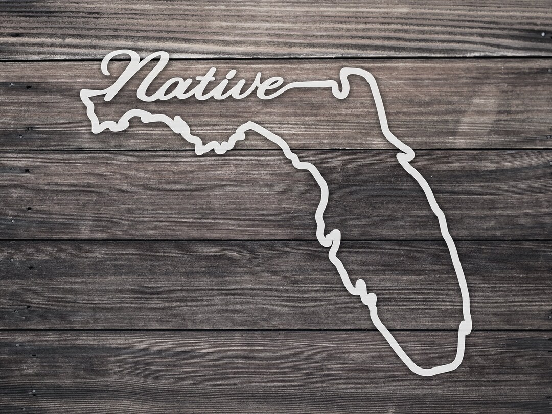 Florida Home Decal / Florida Native Car Decal / Floridian Home Decal ...